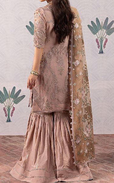 Iznik Brandy Rose Chiffon Suit | Pakistani Embroidered Chiffon Dresses